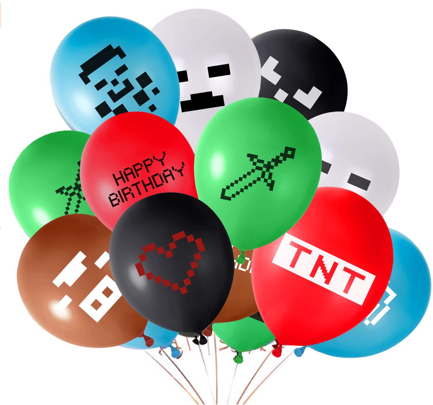 FEPITO Video Game Party Balloons 12 inch Gaming Birthday Balloons for ...