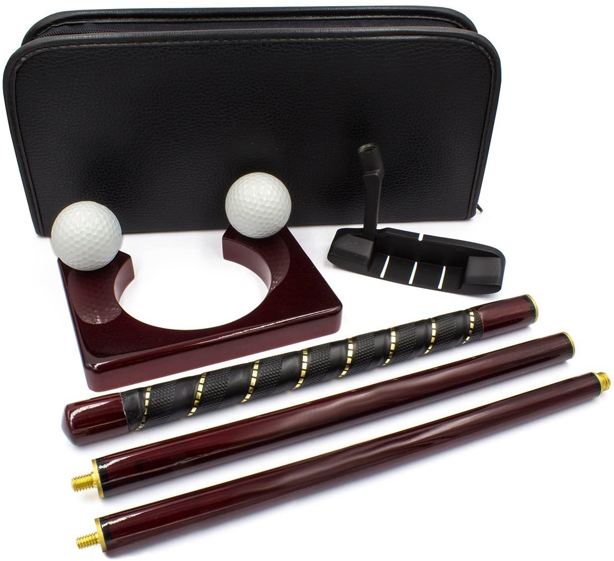 Posma PG020WD Executive Portable Wooden Golf Putter Putting Gift Kit ...