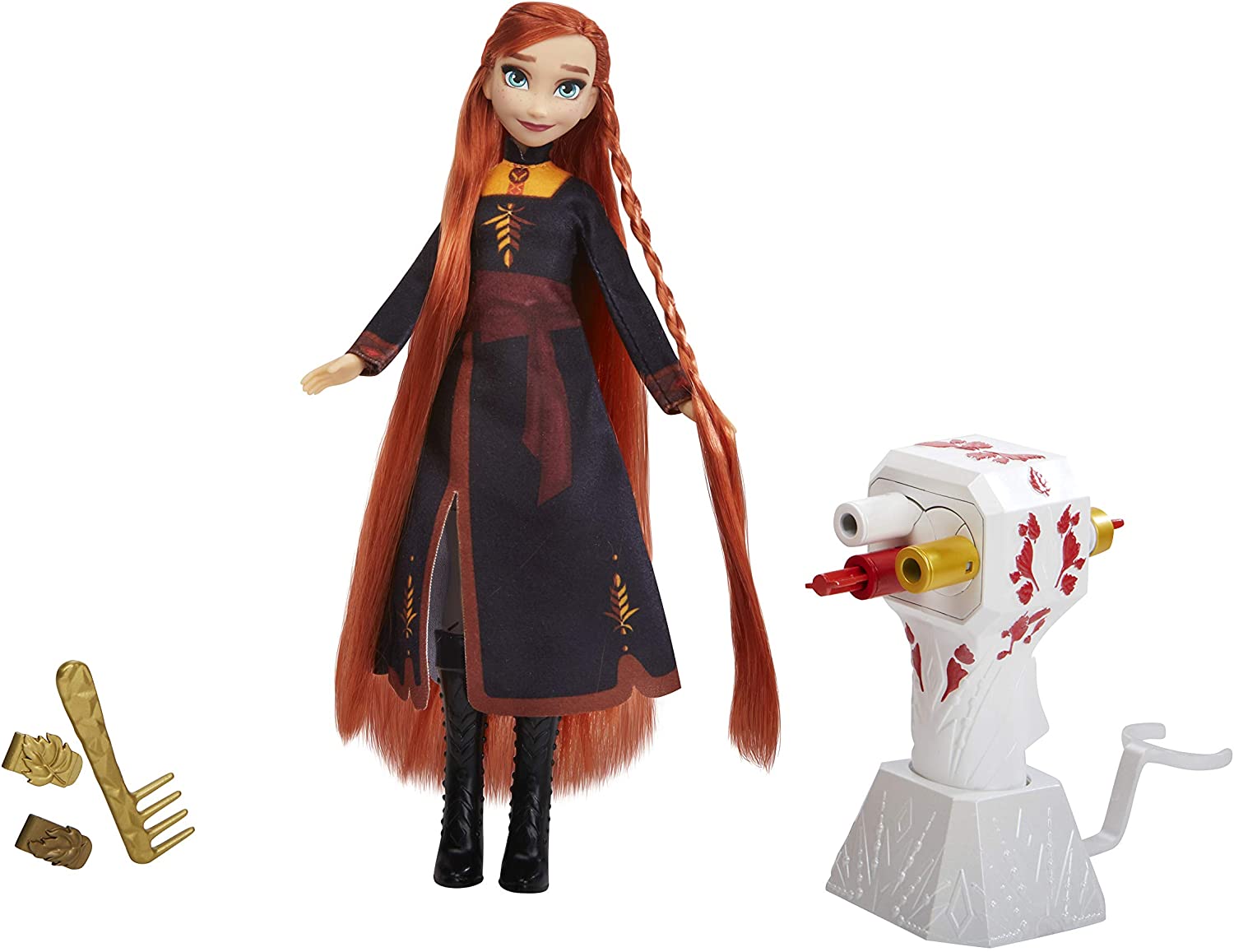Disney Frozen Sister Styles Anna Fashion Doll With Extra-Long Red Hair ...