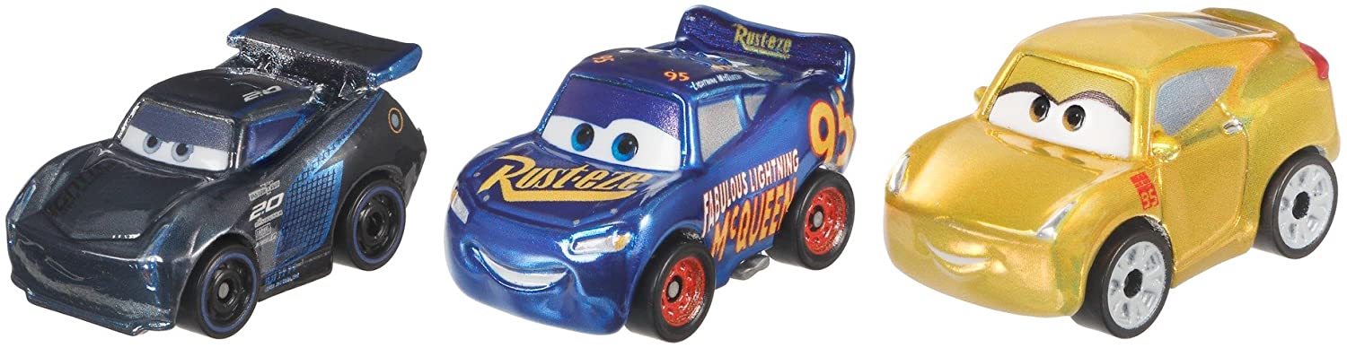 Disney Pixar Cars Mini Racers 3 Pack – Metallic Series – BigaMart