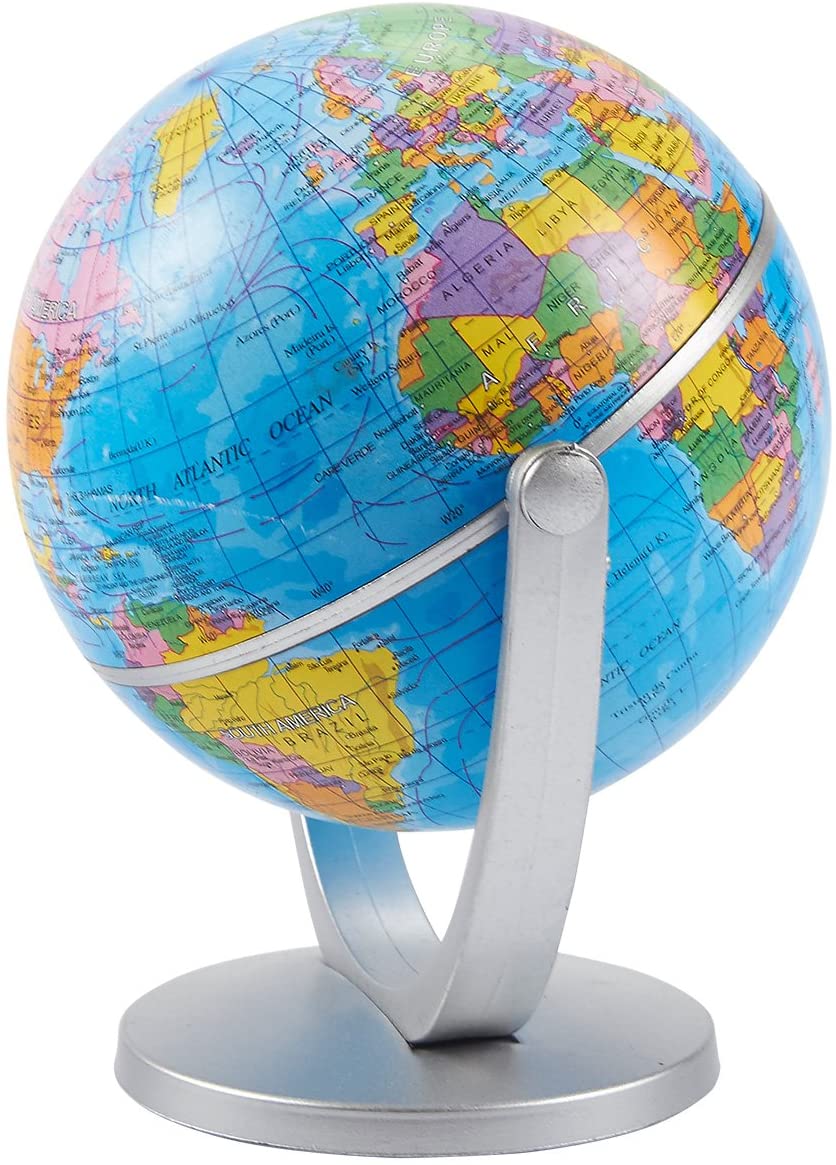 Juvale Small Spinning World Globe with Stand for Office Desktop ...
