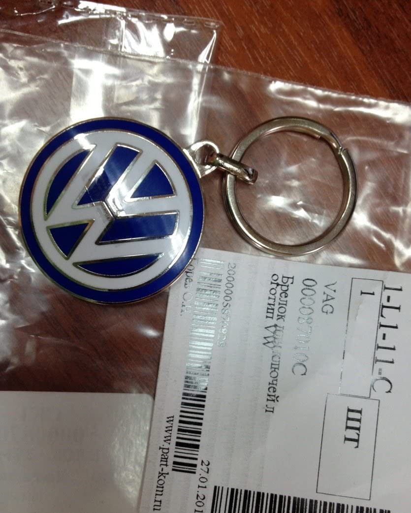 Volkswagen Keyring, Diameter 37 mm, with Enamelled VW Logo – BigaMart