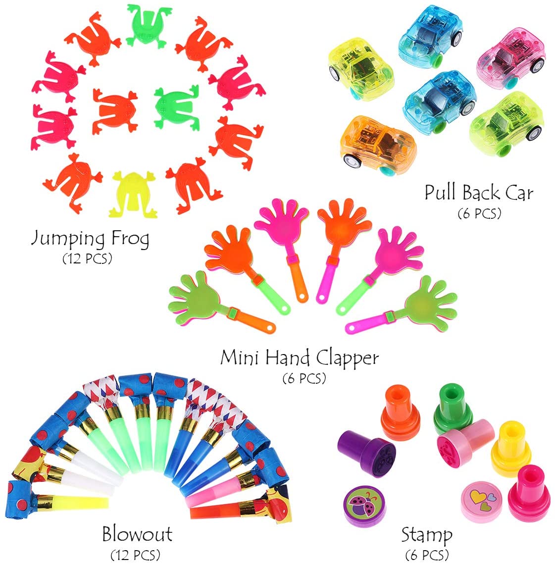 iBaseToy 120Pcs Carnival Prizes for Kids Classroom, Party Favor Toy ...