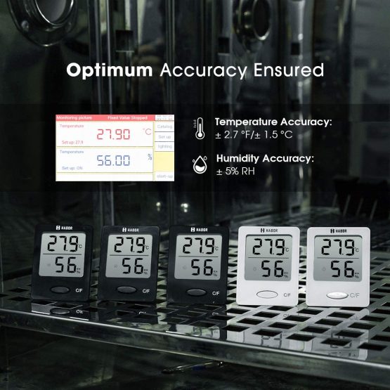 Habor Room Thermometer, [Mini Style] Humidity Meter, Hygrometer ...