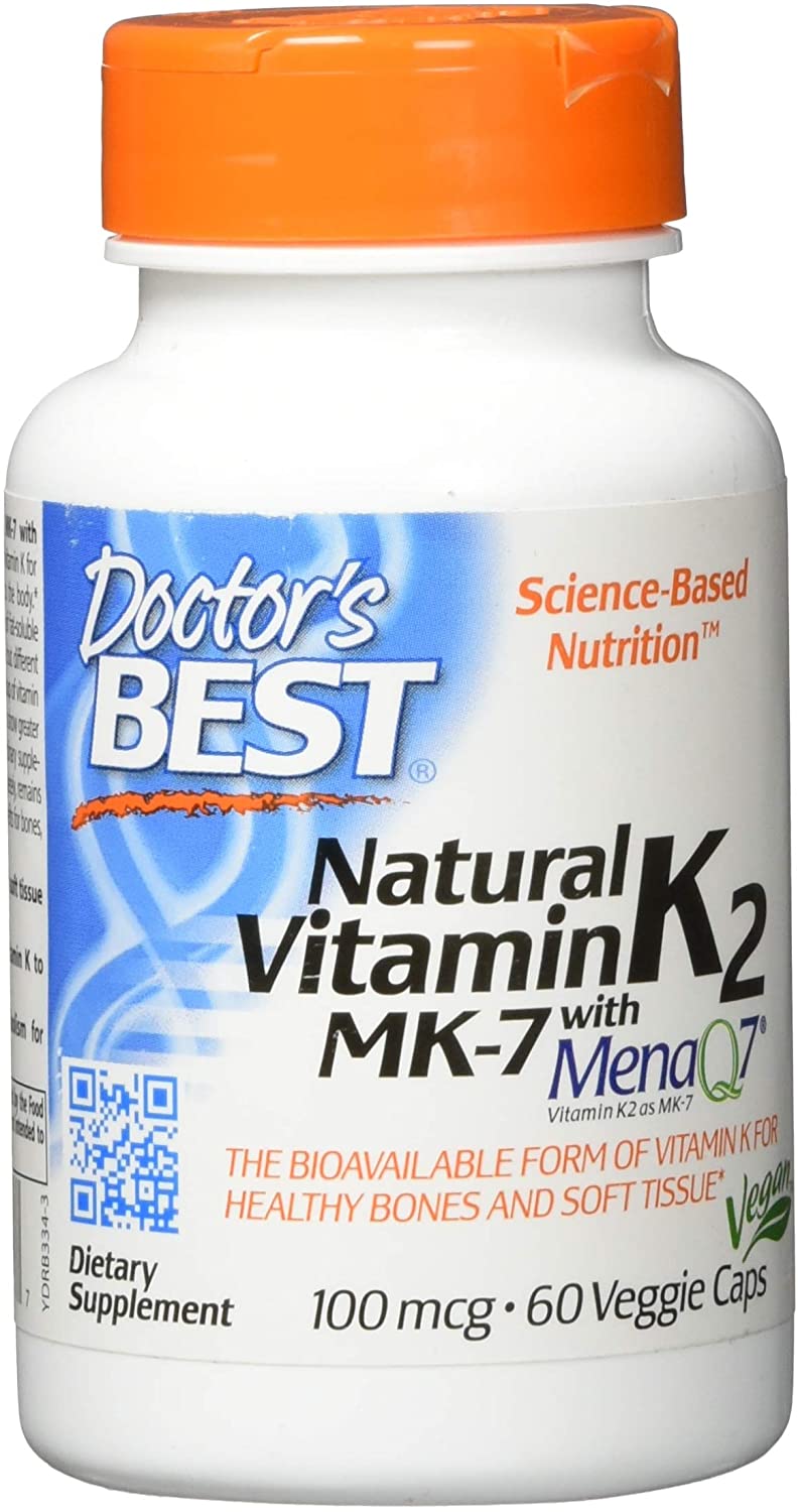 Doctor’s Best Natural Vitamin K2 MK7 with MenaQ7 Multivitamins, 100 mg ...