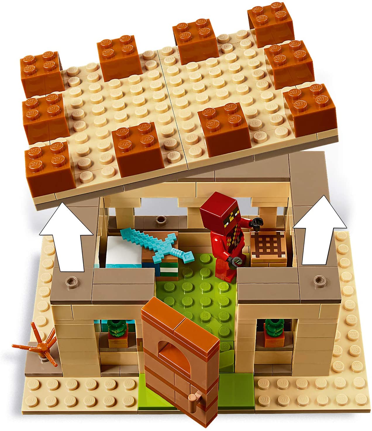 LEGO 21160 Minecraft The Illager Raid Village Building Set with Ravager ...