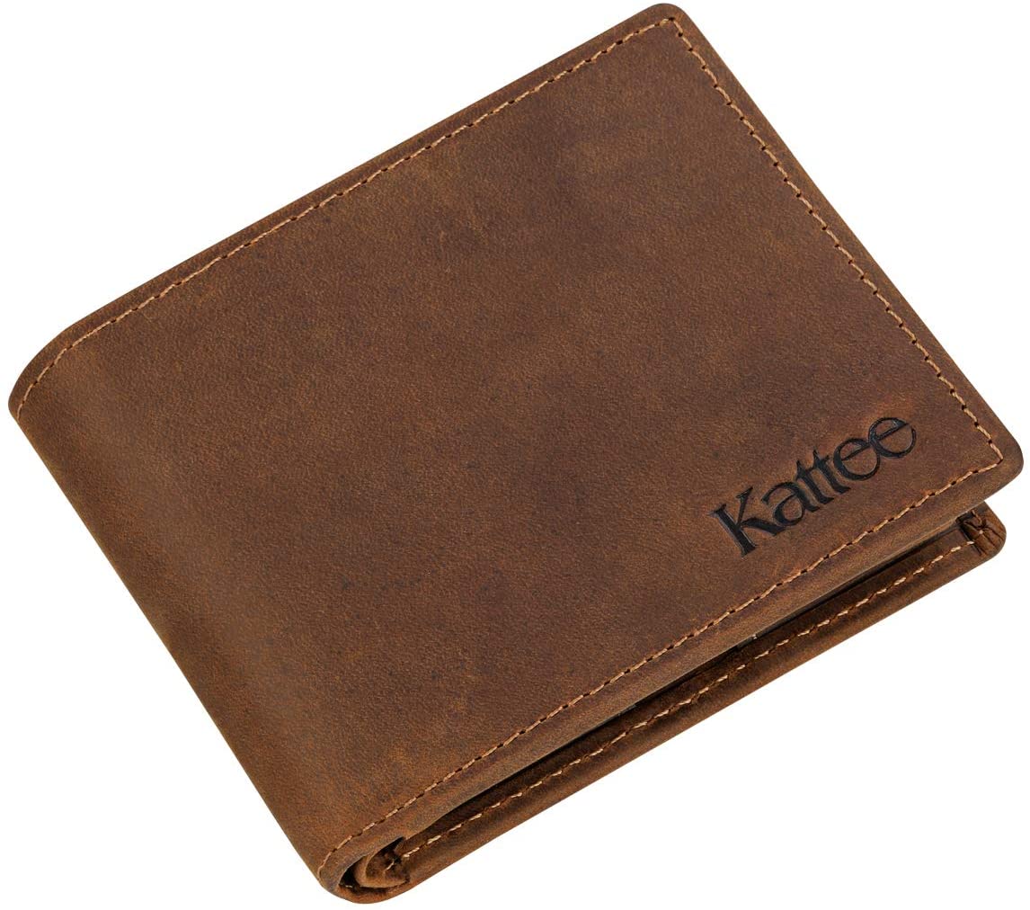 Kattee Genuine Soft Leather Men’s Bifold Wallet, Minimalist Business ...