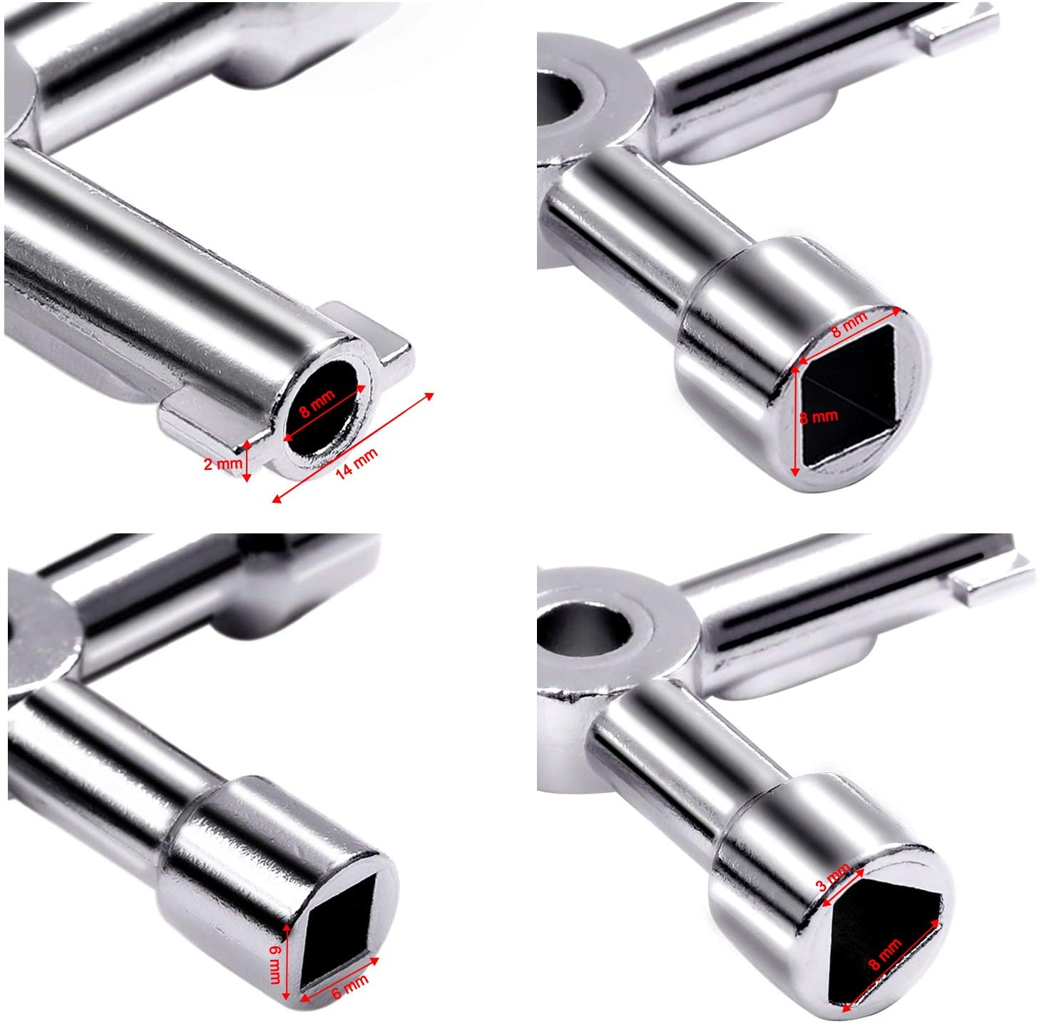 URATOT Radiator Key 4 Ways Multi-Functional Utility Key for Electric ...