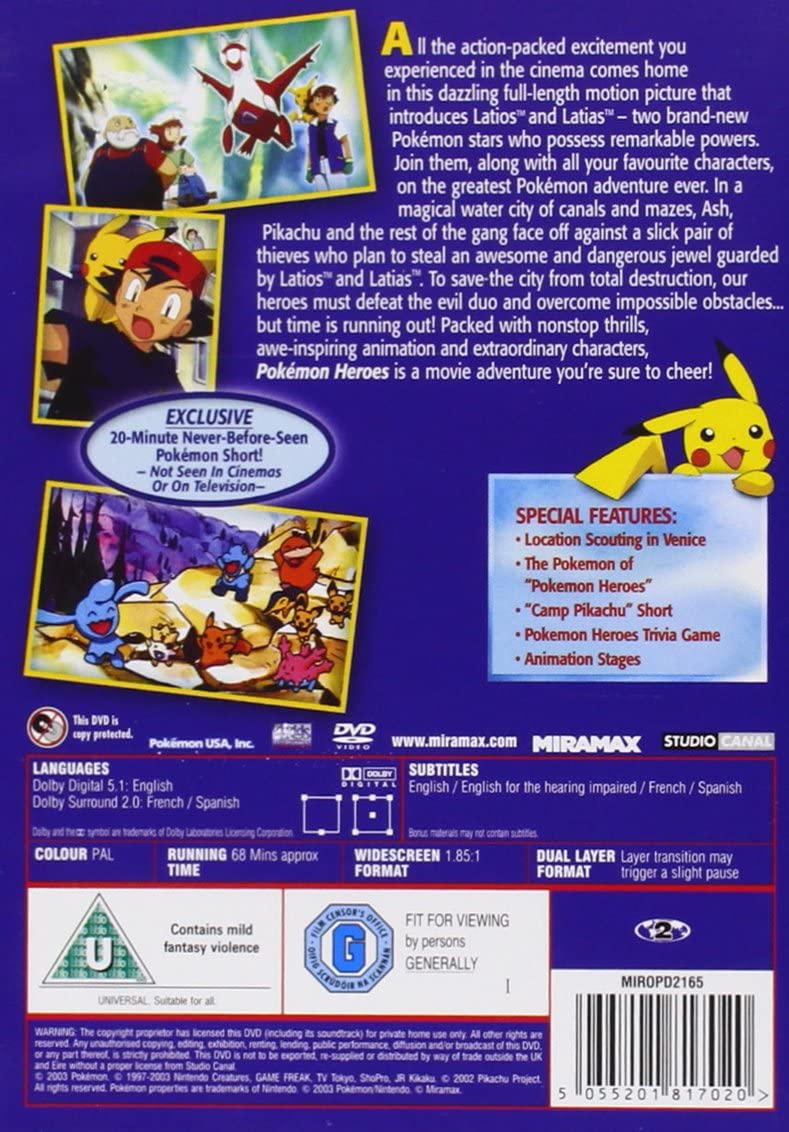 Pokemon Heroes [DVD] – BigaMart