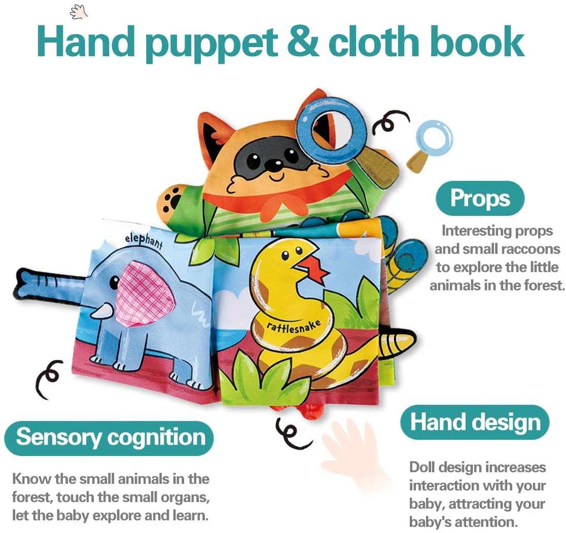 Ultra Soft Baby Book Touch and Feel Coloth Book, Safe Nontoxic Biteable ...