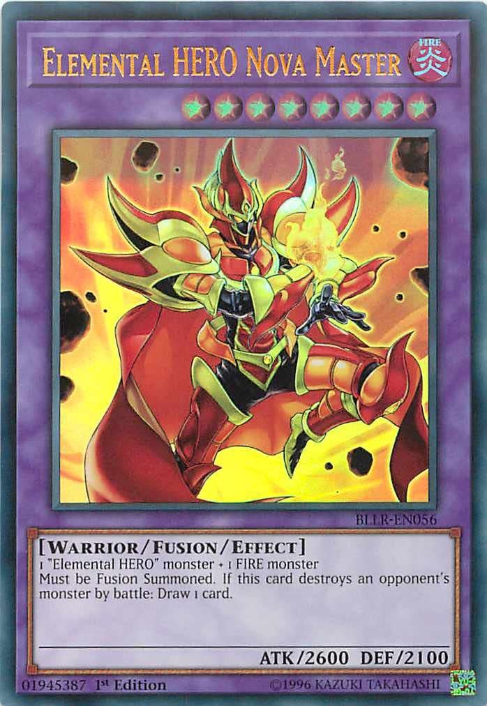 Andycards Yu-Gi-Oh! – ELEMENTAL HERO NOVA MASTER – Ultra Rare BLLR-EN056 in ENGLISH Scorepad ...