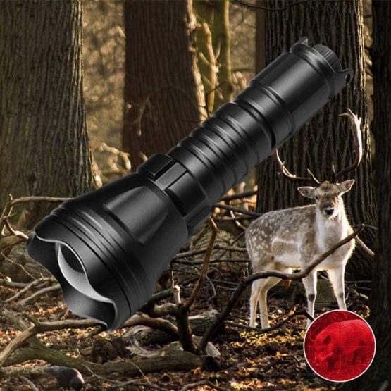 LUXJUMPER Red Light Torch, 1000 Lumen Dimmable Red LED Hunting Light ...
