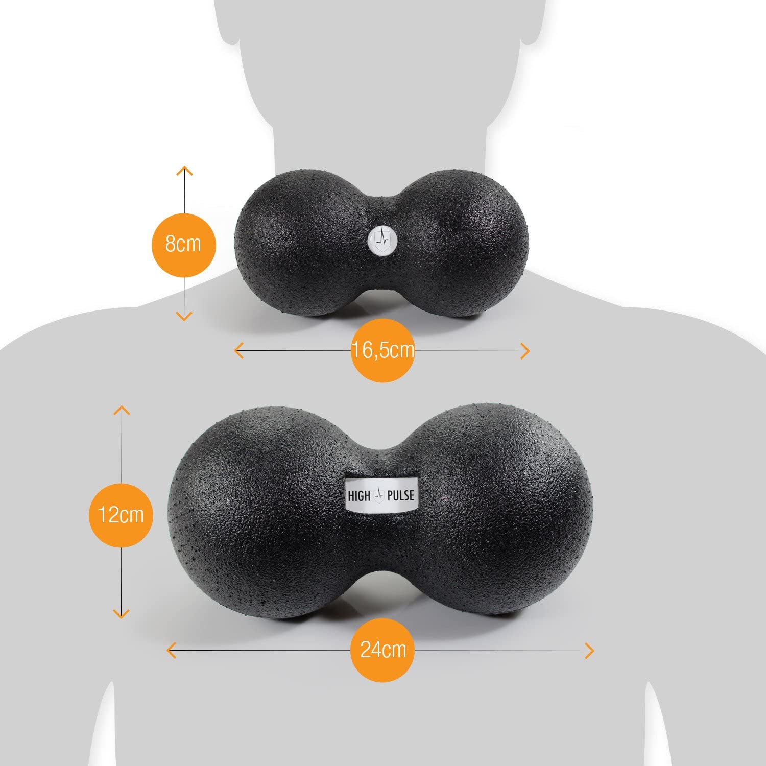 High Pulse Massage Ball incl. Exercise Poster – For a deep, targeted ...
