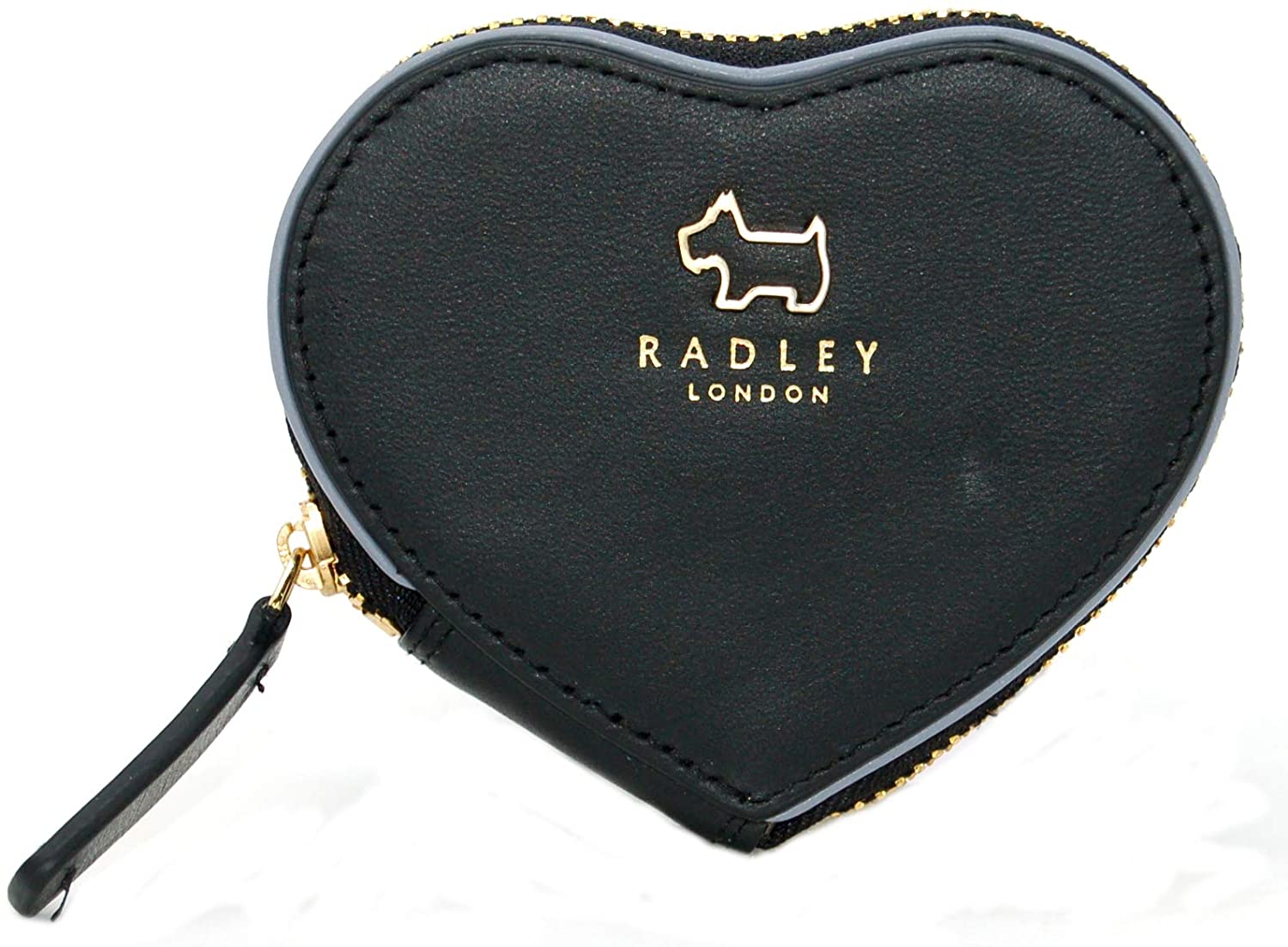 RADLEY Black Leather Small Heart Shape Coin Purse, Oak Hill Woods ...