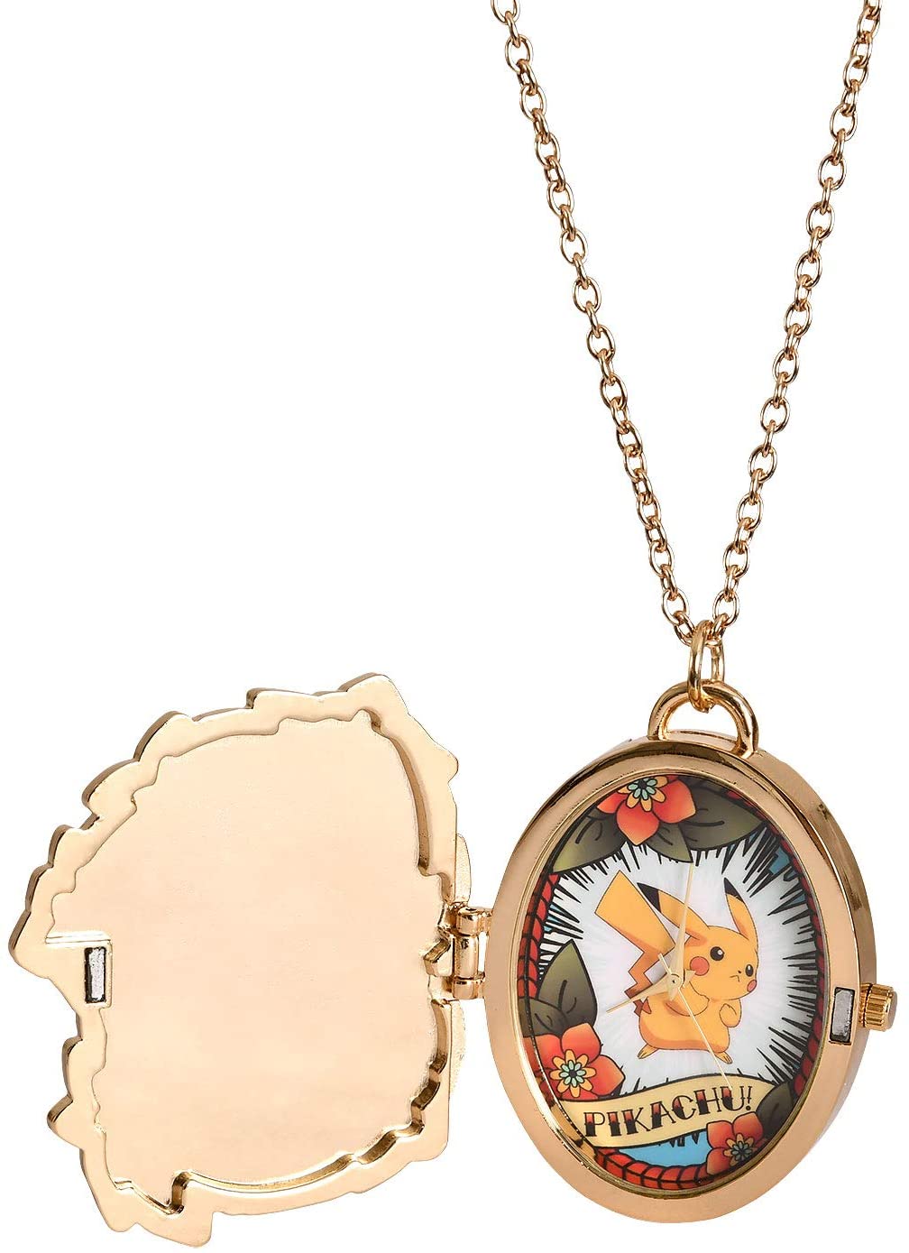 Pokemon Pocket Watch Pikachu on Chain Analog to Chain Nintendo – BigaMart