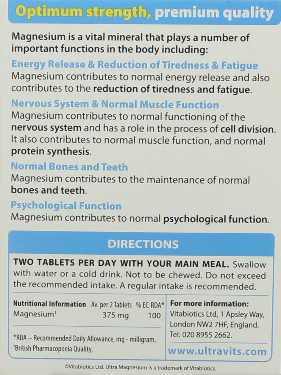 Ultra Magnesium Tablets, Pack of 60 – BigaMart