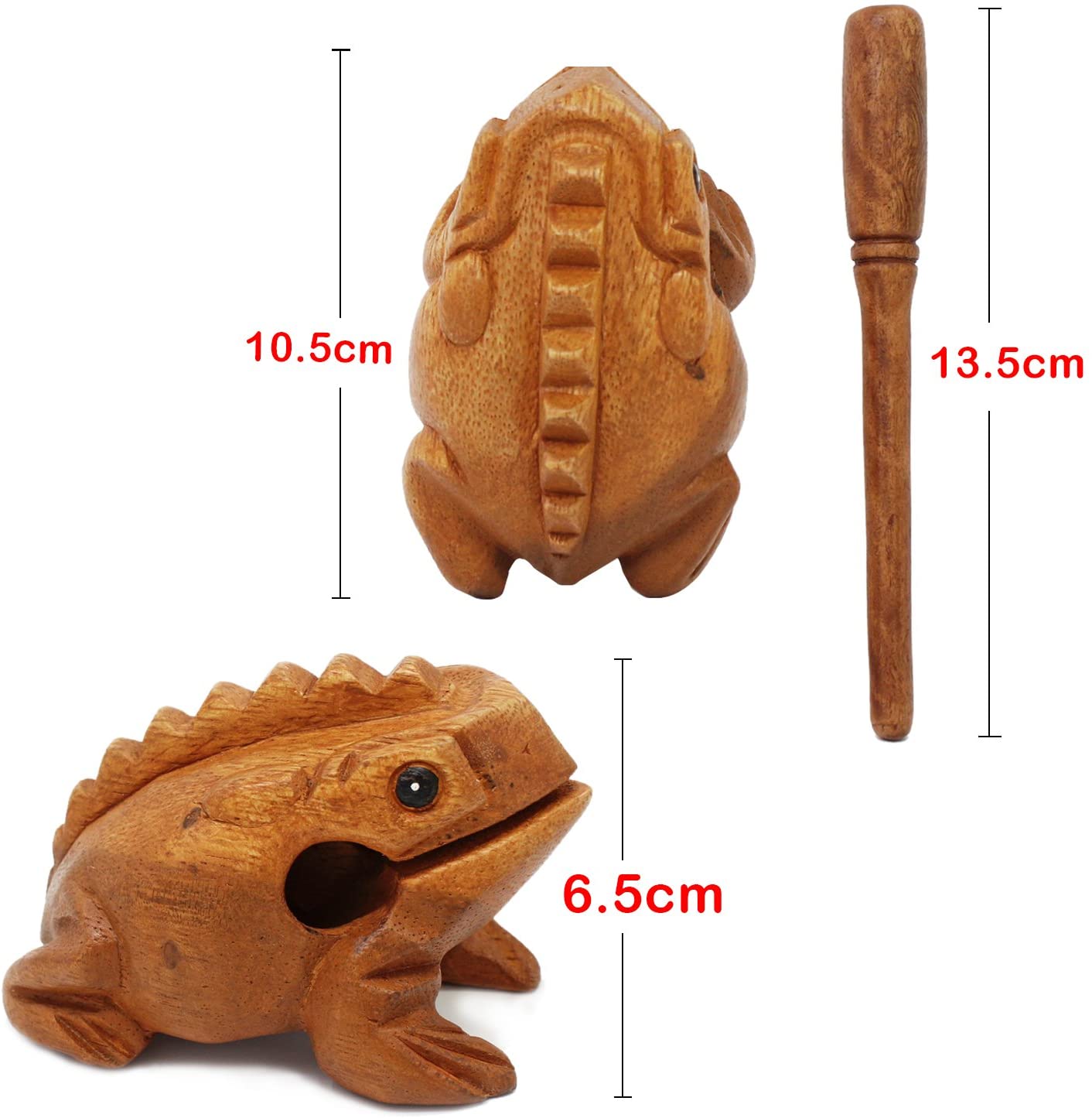 Aussel Guiro Croaking Wooden Frog with mallet, Musical Instrument Sound ...