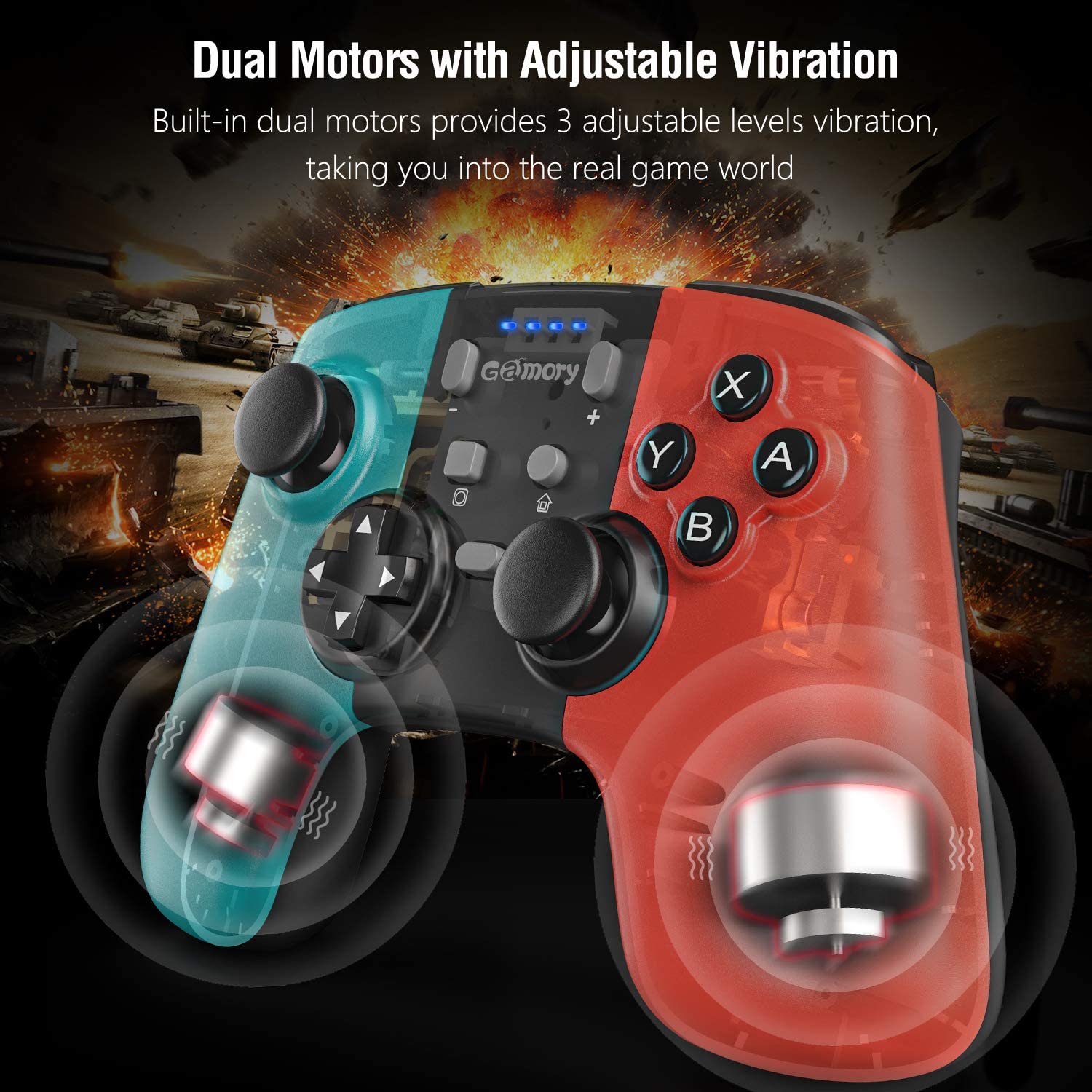 Gamory Wireless Controller for Nintendo Switch,Wireless Pro Controller ...