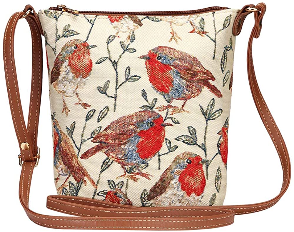 Signare Tapestry Small Crossbody Bag Sling Bag for Women with Bird ...