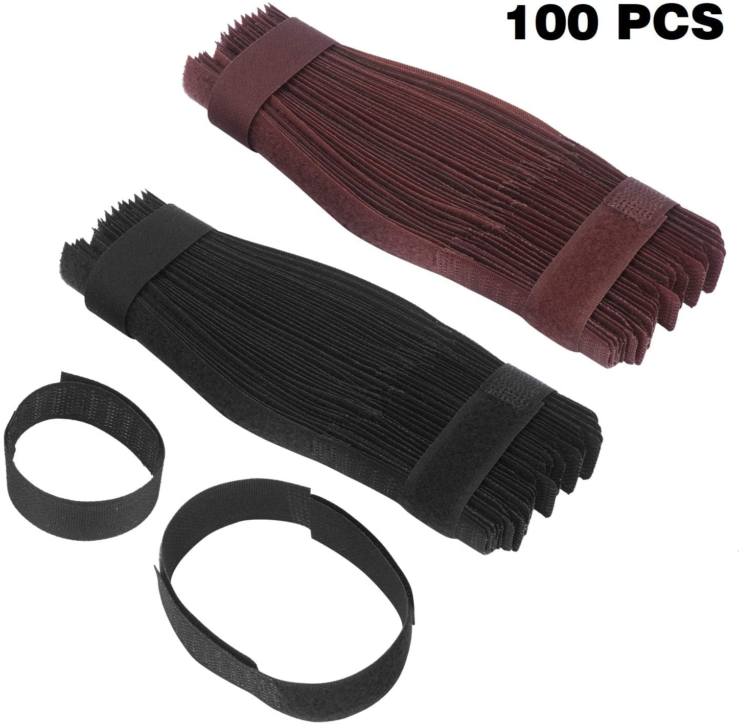 100pcs Reusable Cable Ties, Adjustable Fastening Wire Organizer, Cord ...