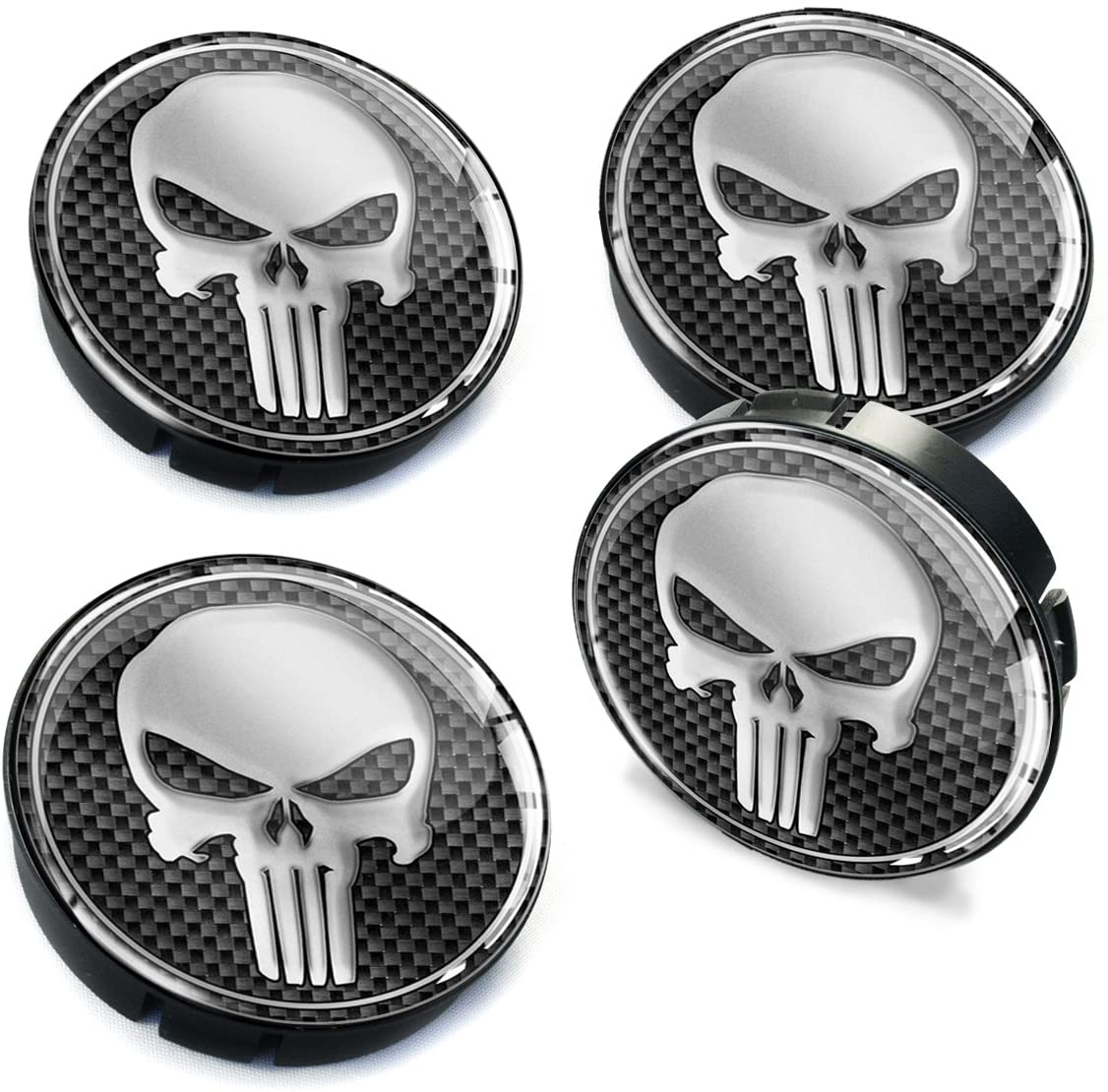 SkinoEu® 4 x 60mm 3D Gel Car Wheel Centre Universal Rims Hub Center ...