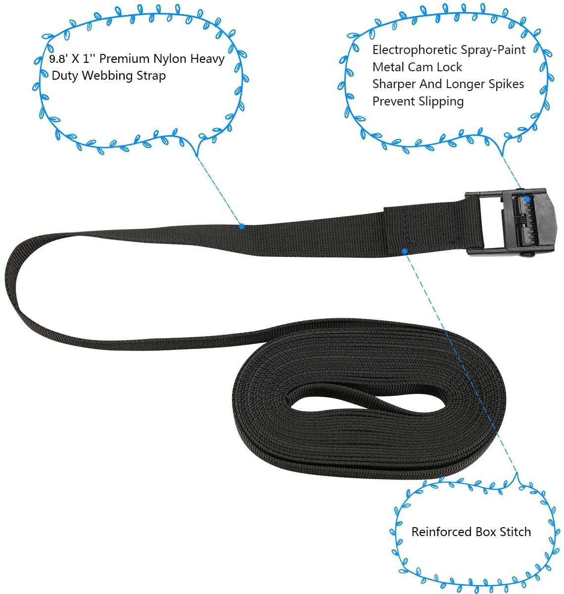 RIO Direct Ratchet Tie Down Straps, Heavy Duty Lashing Straps ...