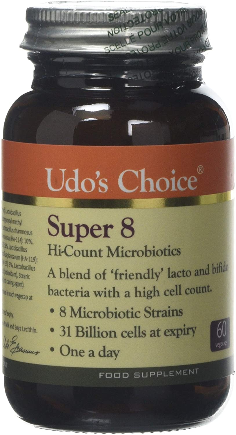 Udo’s Choice Super 8 Hi Count Microbiotics, Supports Bowels and ...