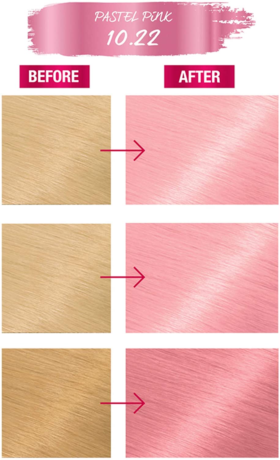 Garnier Color Sensation Vivids Pink Hair Dye Permanent 10.22 Pastel ...