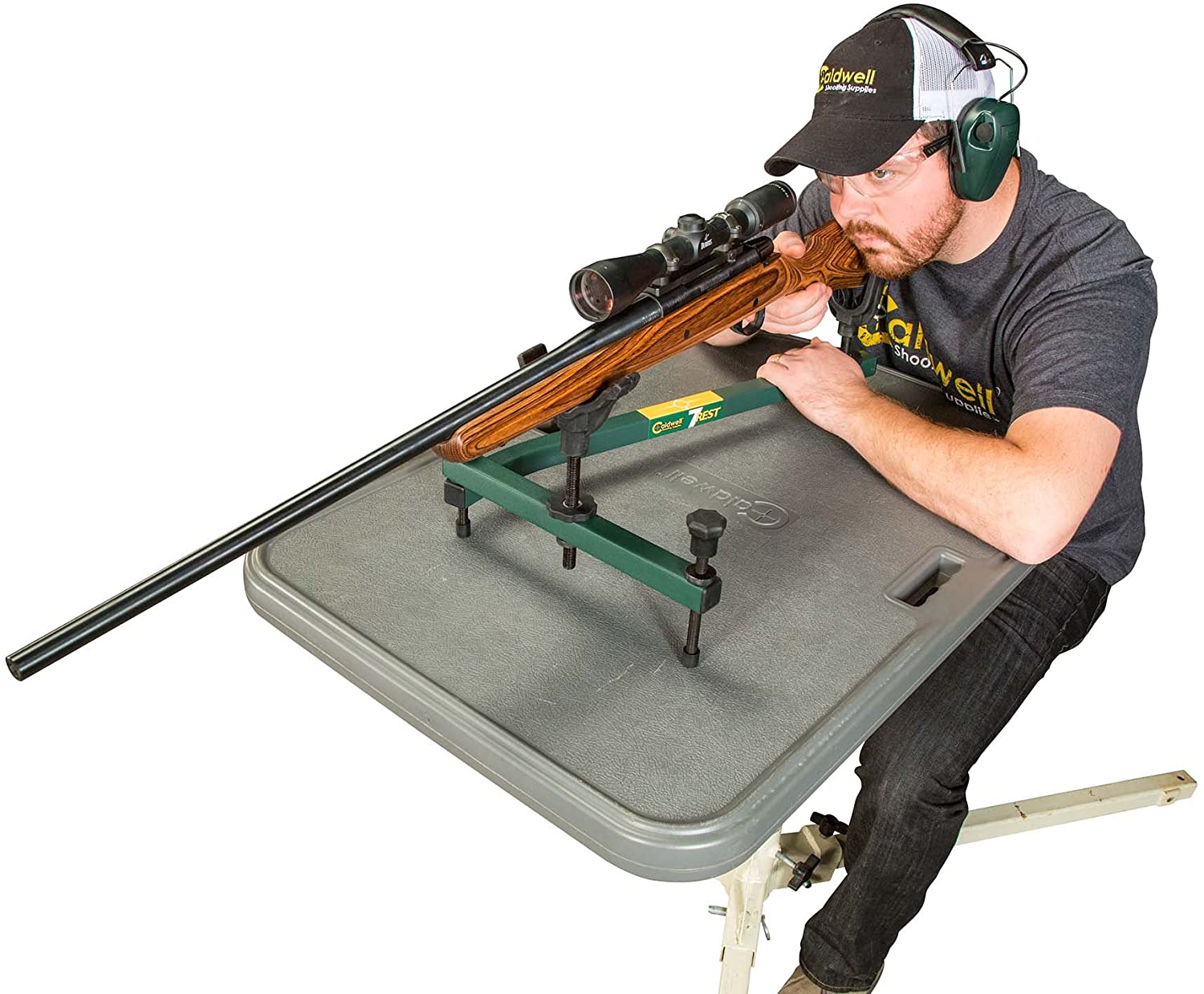 Caldwell 7 Rest Adjustable Ambidextrous Adjustable Rifle Shotgun Gun ...