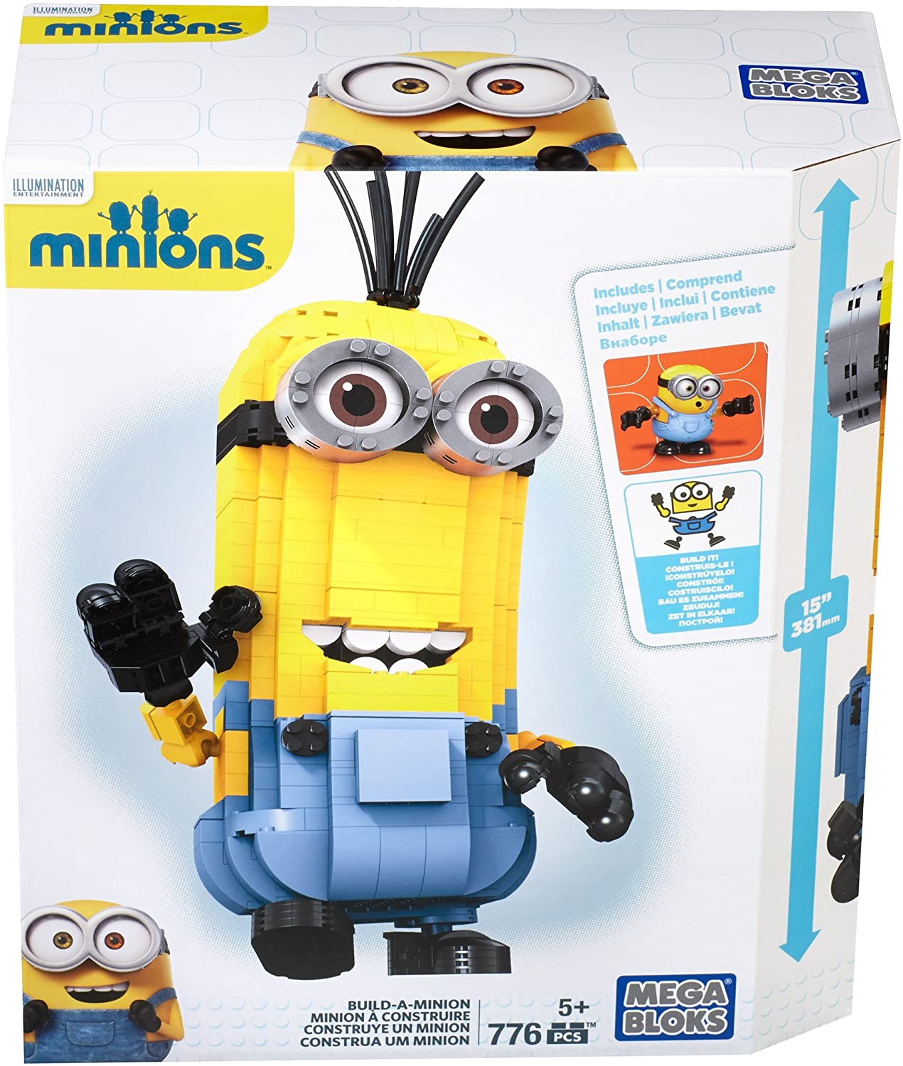 Mega Bloks CNF59 Monster Build A Minion Toy, Tri-Indigo,Yellow, 0 ...