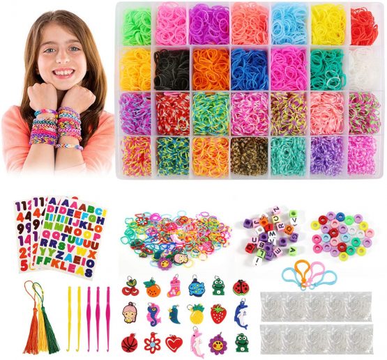 BelleStyle Rainbow Rubber Bands Set, 10000 Pieces Colorful Rainbow ...