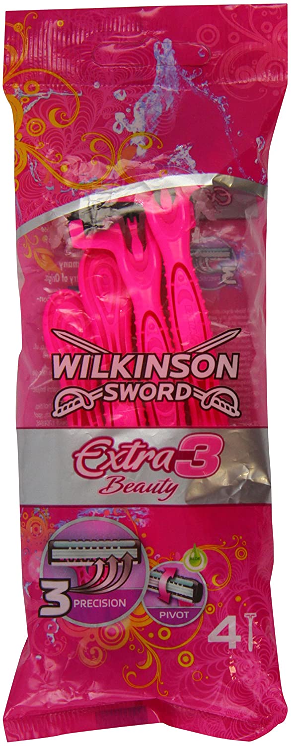 Wilkinson Sword Extra Beauty Female Disposable Razors – Pack of 4 ...