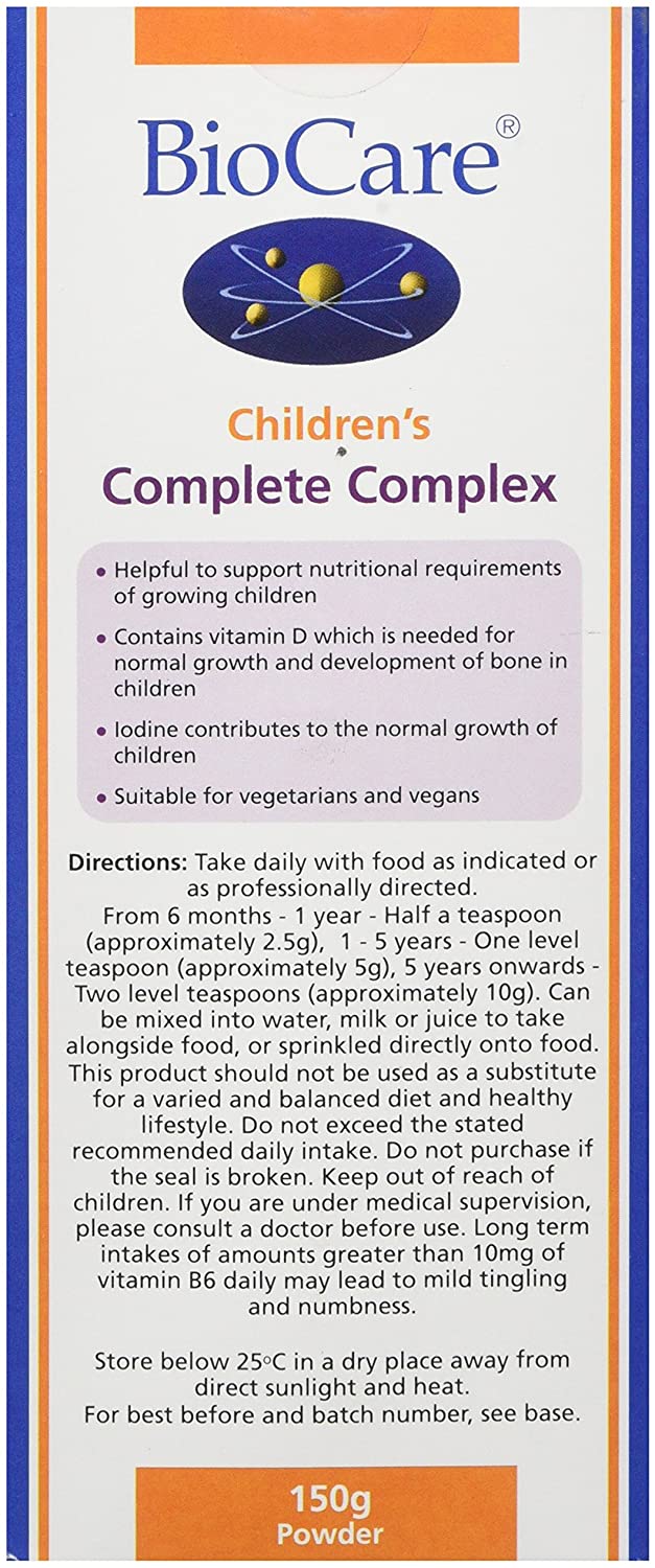 BioCare Children’s Complete Complex 150g – Multinutrient powder for ...
