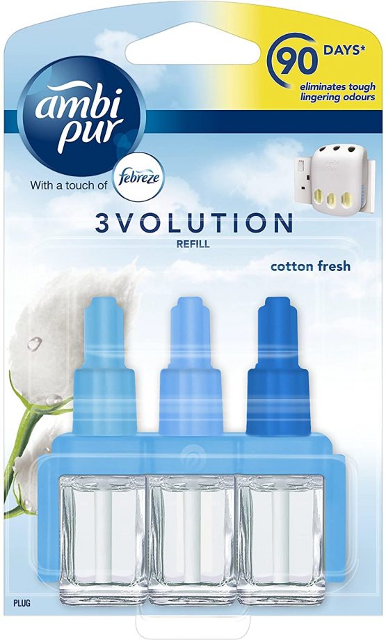 Febreze with Ambi Pur 3Volution Air Freshener Plug-In Refill Cotton ...