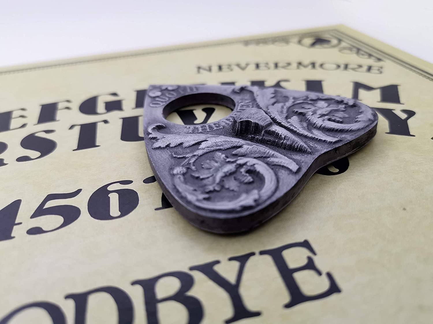 Hand Finished A4 Sized Wooden Raven Talking Board Set Complete with ...