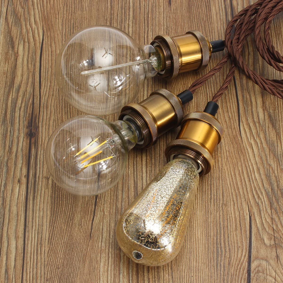 HJXDtech 3 Way Ceiling Pendant Cluster Light Fitting Lights E27 Socket ...