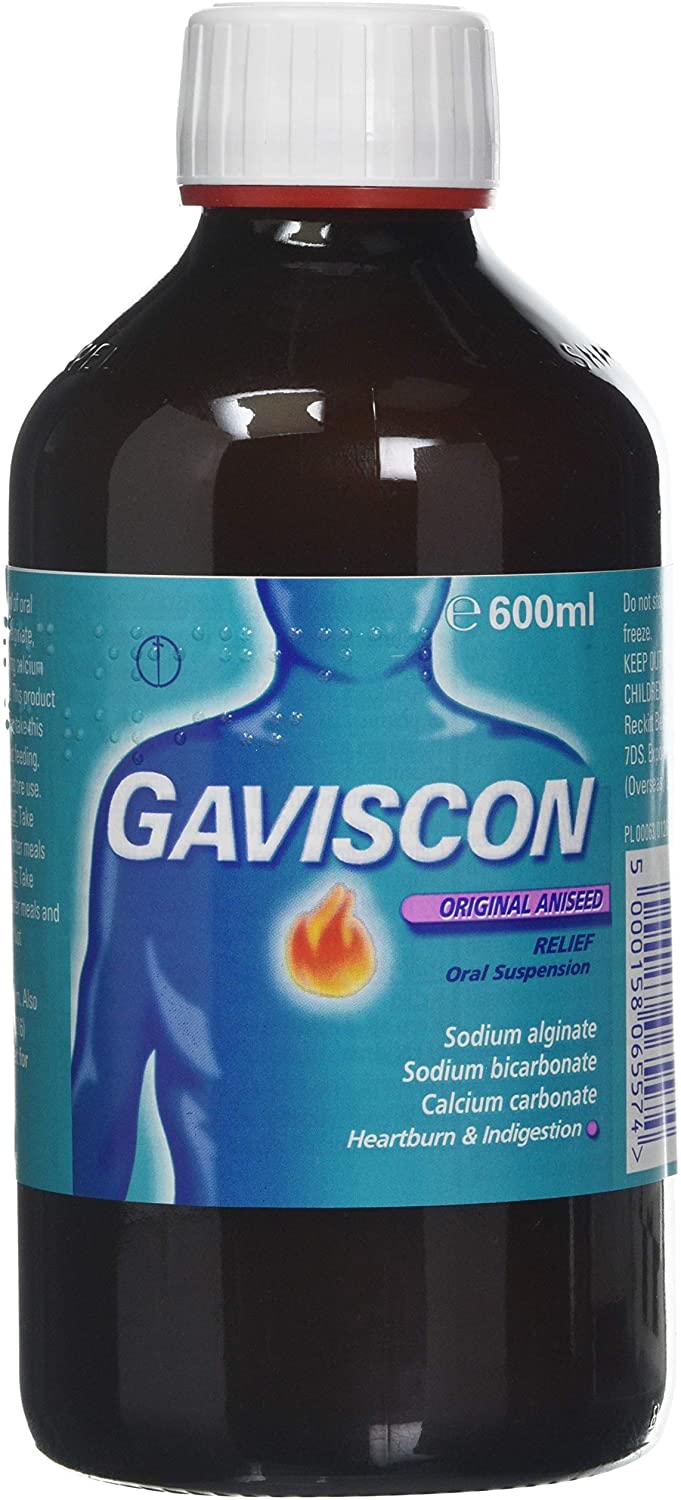 Gaviscon Liquid Heartburn & Indigestion Relief, Aniseed Flavour, 600 ml ...