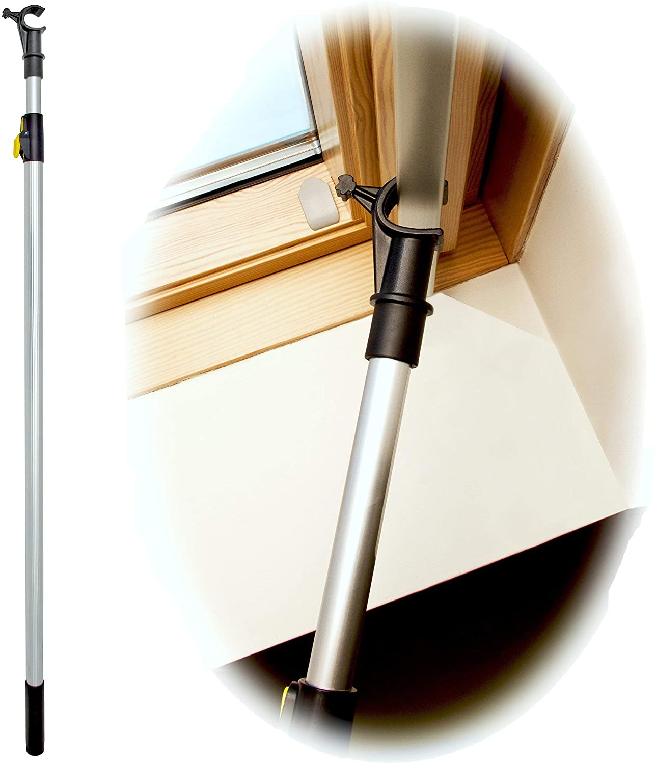 WinHux 1.2-2.0 Meter Telescopic Button Lock Aluminium Pole for Roof ...