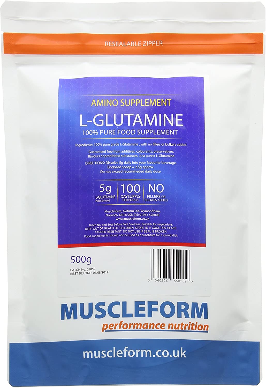 Muscleform 500 g L-Glutamine Powder – BigaMart