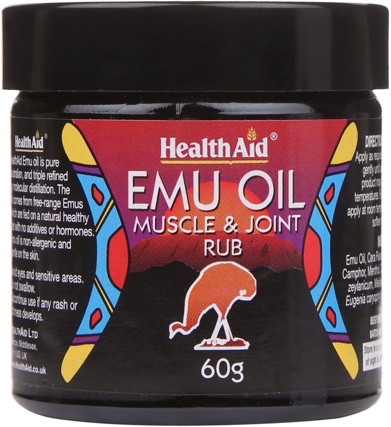 HealthAid Emu Oil – Muscle & Joint Rub Cream 60ml – BigaMart
