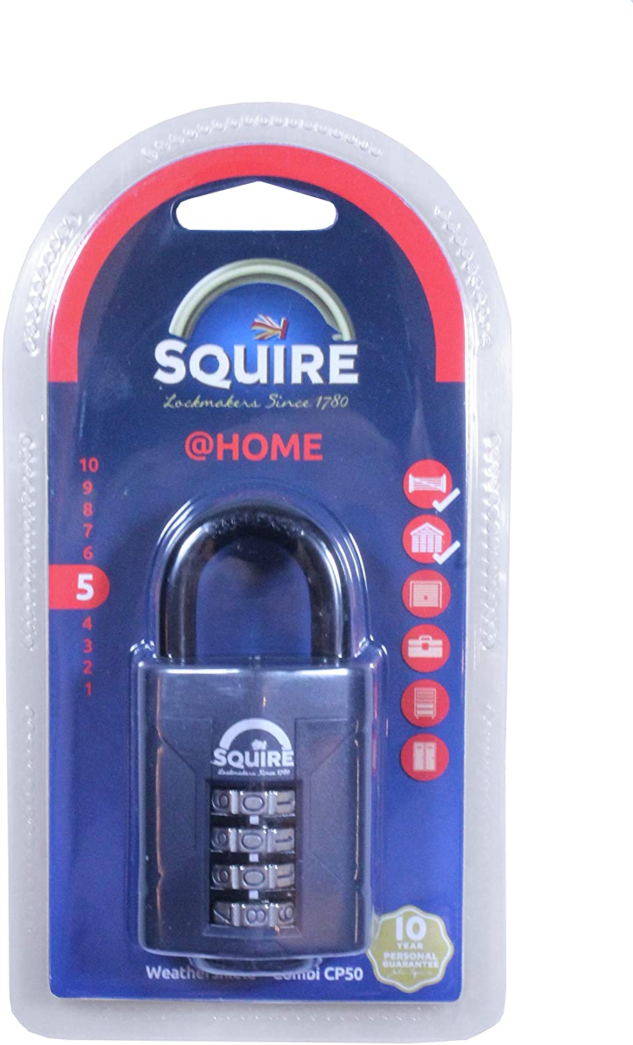 Squire Heavy Duty Padlock (CP50) – Toughest Steel Shackle – 4 Wheel ...