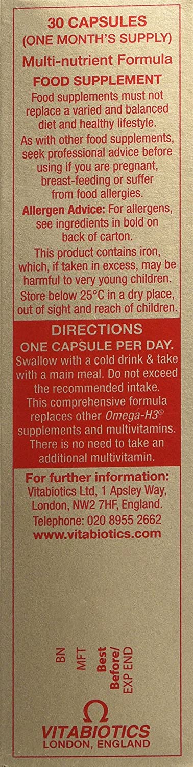 Omega-H3 Multivitamin Mineral 30 Capsules – BigaMart