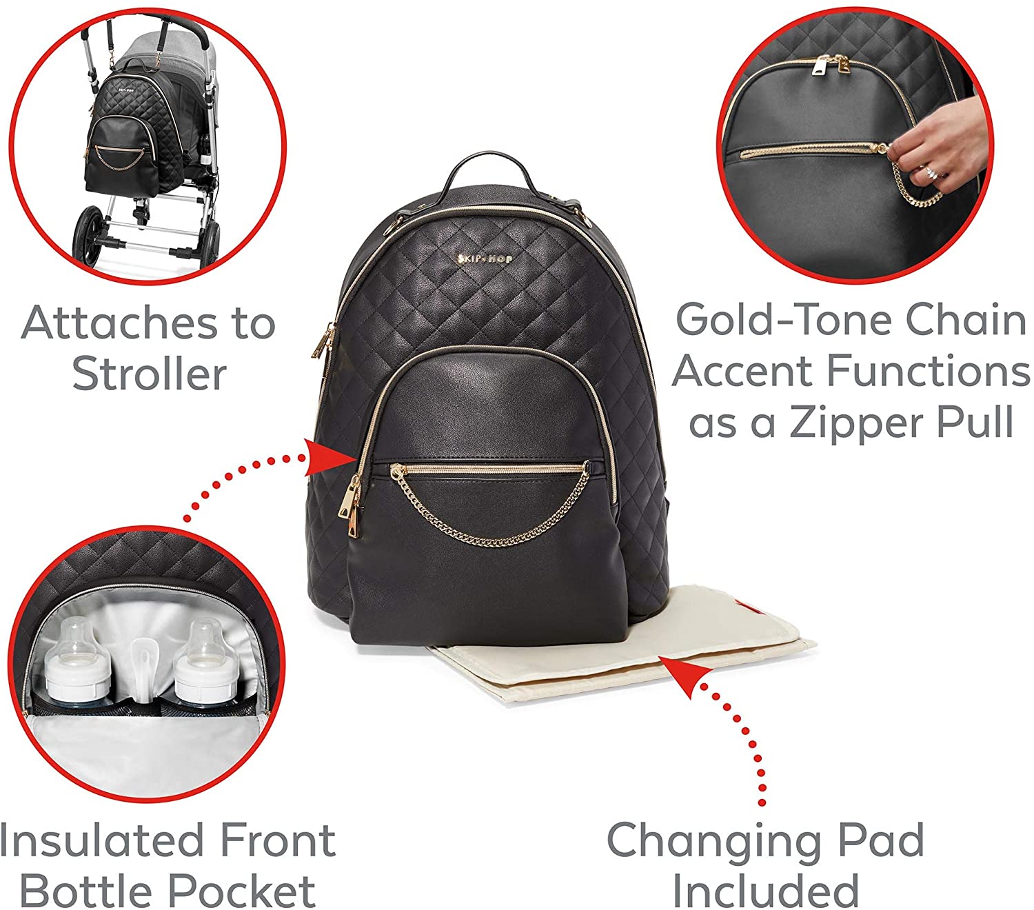 Skip Hop Linx Changing Bag Backpack, Black – BigaMart