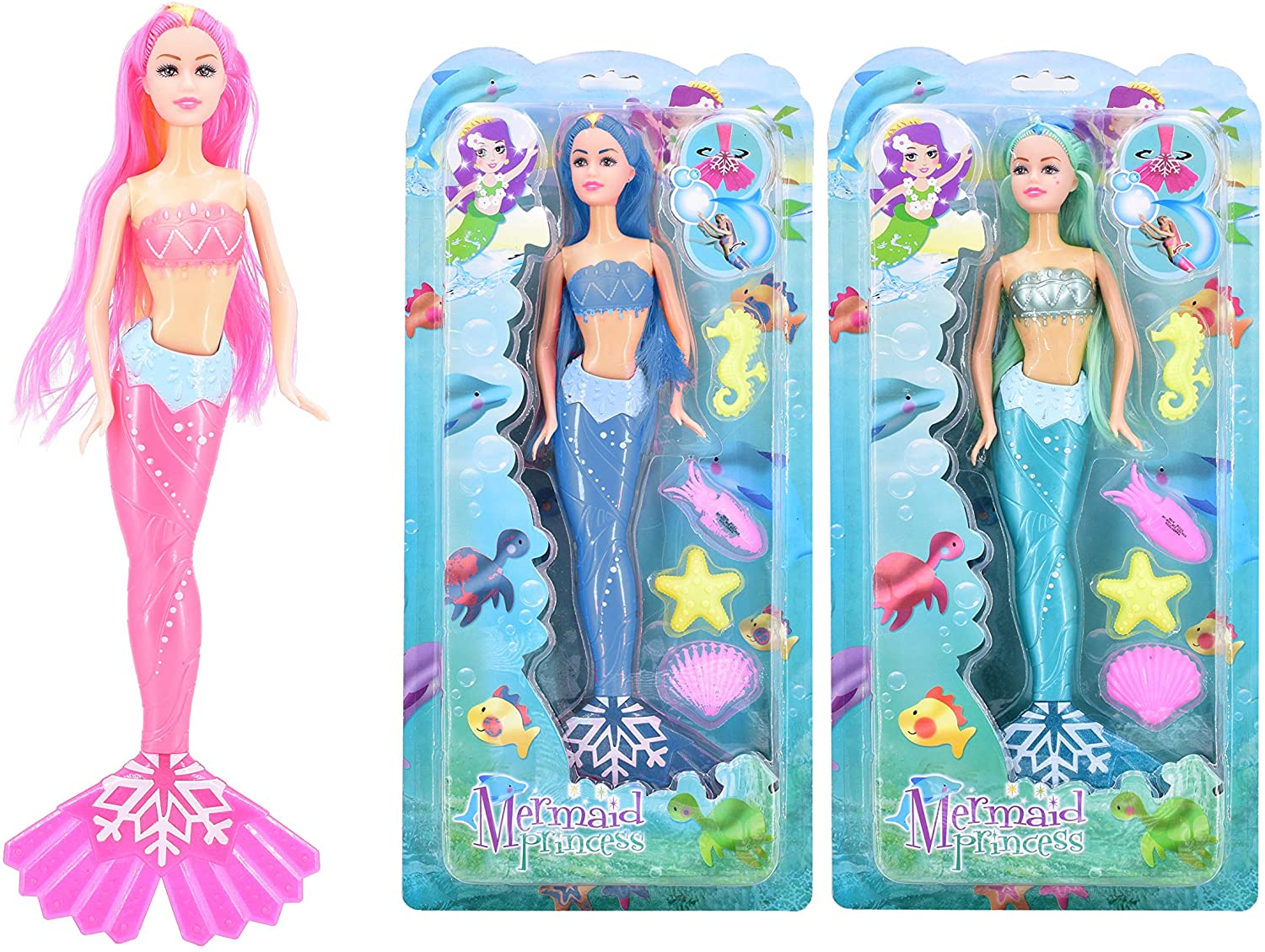 KandyToys Mermaid Princess Doll Plastic Girls Doll – BigaMart