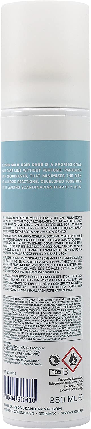 Olsson Sensitive Styling Mousse Spray – Volume Lift & Hold – For ...