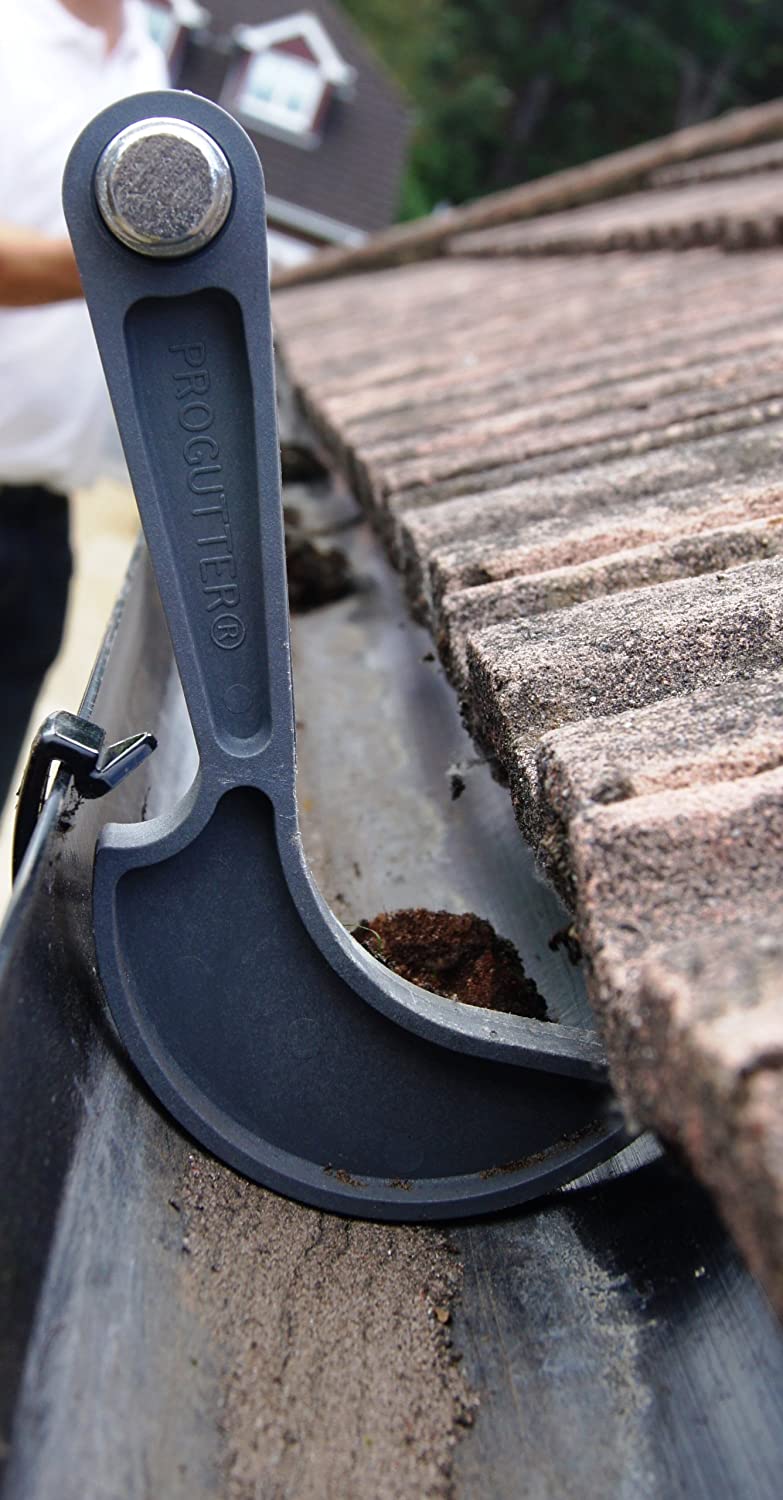 PROGUTTER 3603 half round gutter cleaning scraper, Grey, 21.0 cm*14.0 ...