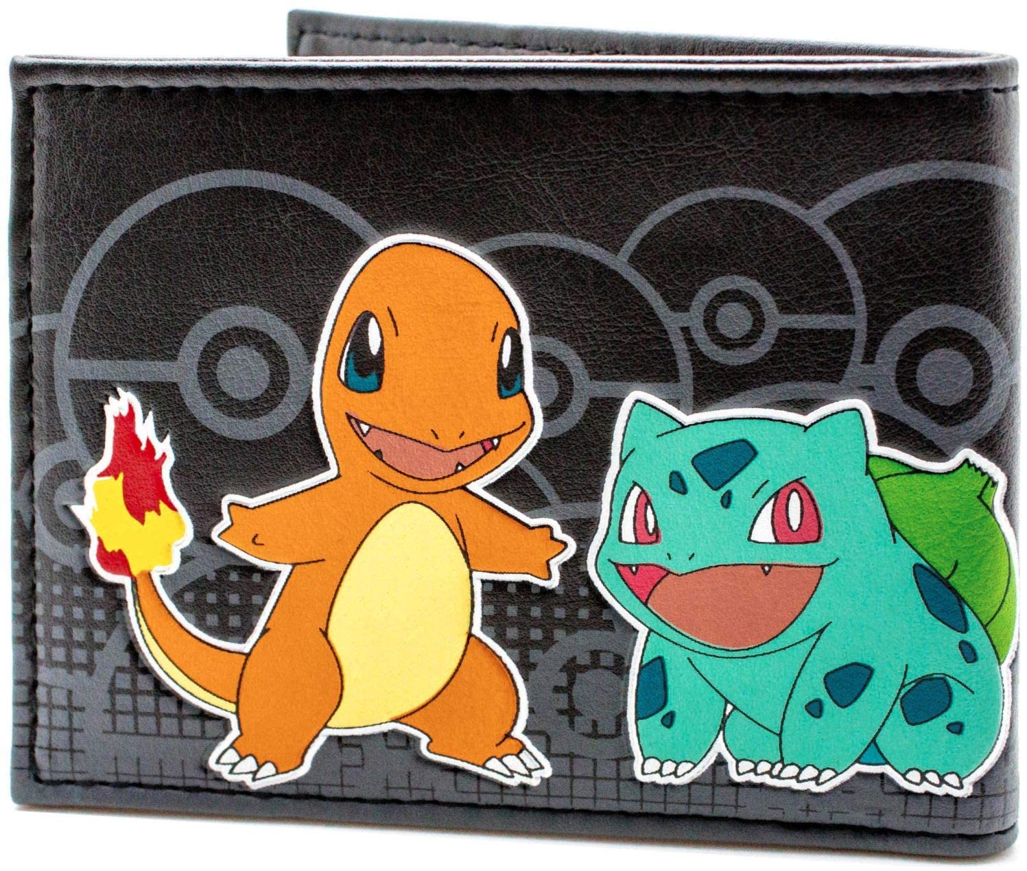 Pokemon Charmander Starters Black ID & Card Bi-Fold Wallet – BigaMart