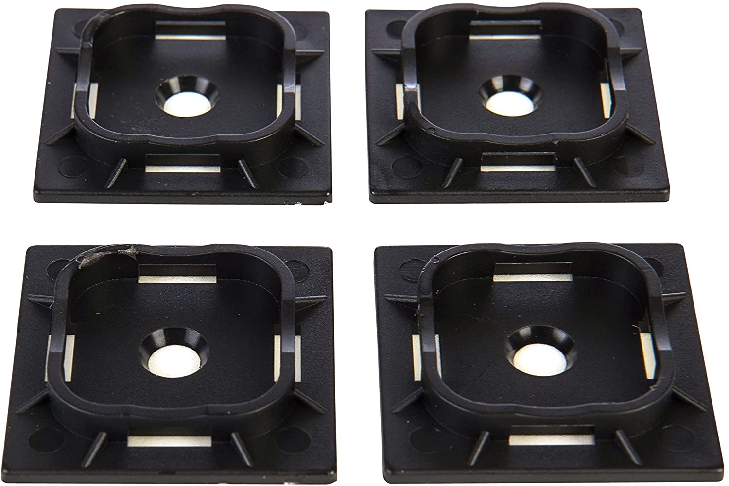 100 Pack of Black Cable Tie Bases – 19mm x 19mm (3/4″) – Premium ...