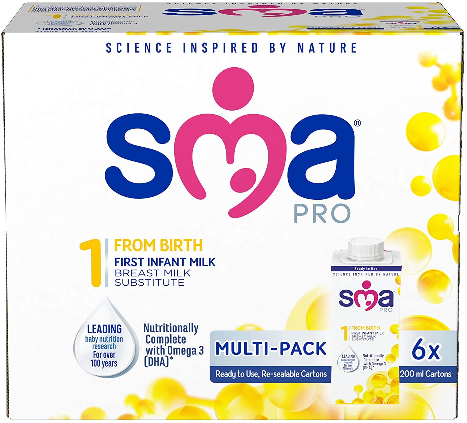 SMA Pro First Infant Milk From Birth, 200 ml, Pack of 6 – BigaMart