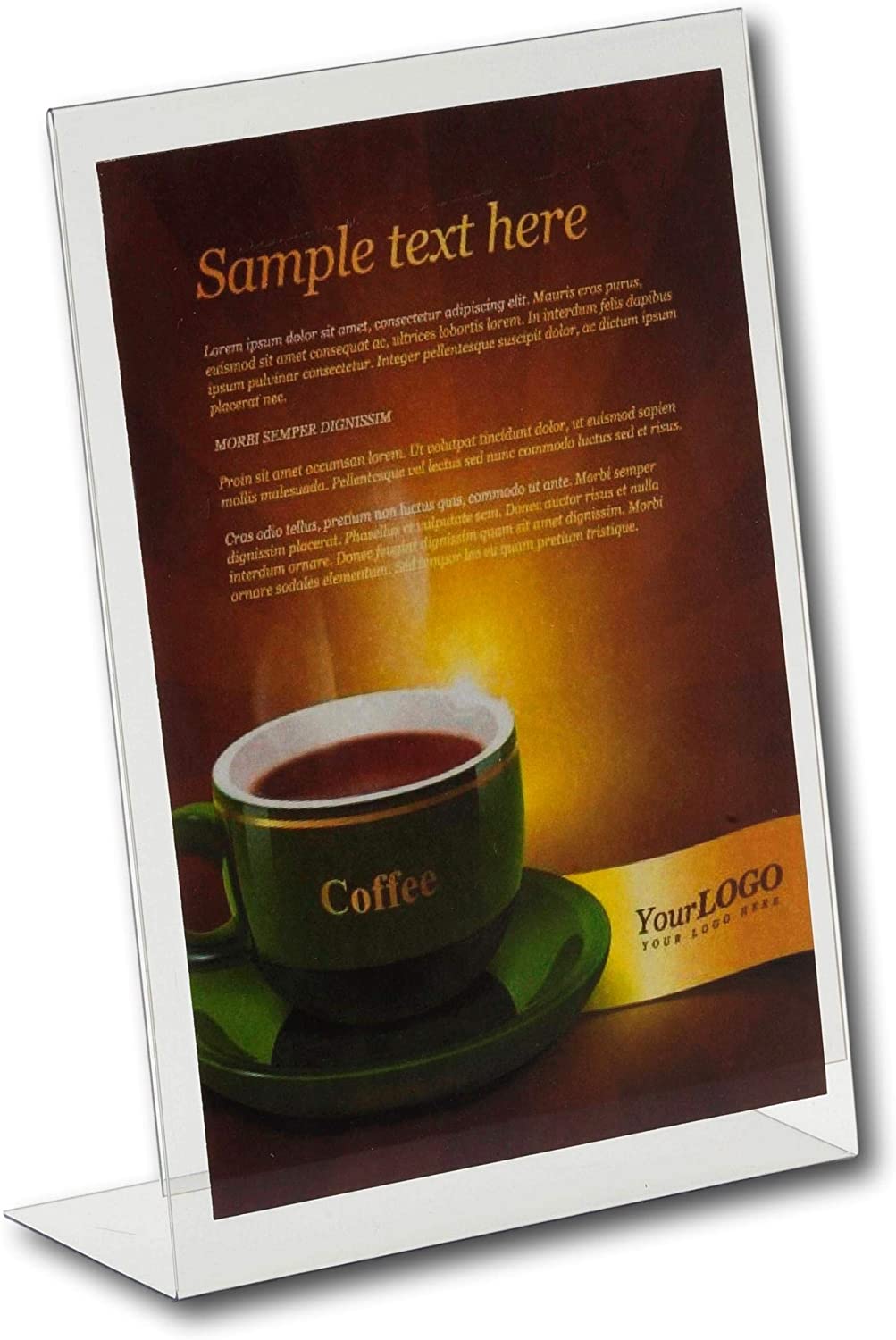 EPOSGEAR® A4 Portrait Angled Acrylic Lean Back to Counter Menu Leaflet ...